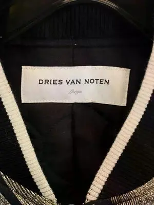 Dries Van Noten Striped Jacquard Bomber Jacket