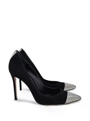 GIANVITO ROSSI Metal-mesh Cap-toe Stiletto Pumps