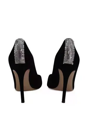 GIANVITO ROSSI Metal-mesh Cap-toe Stiletto Pumps
