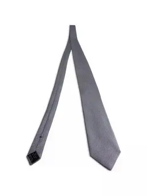 TOM FORD Dot Jacquard Pointed Tie - Grey