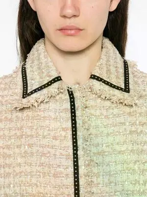 Karl Lagerfeld Frayed-trim Jacket