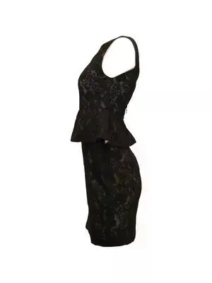Alice + Olivia Josephine Lace Peplum Mini Dress