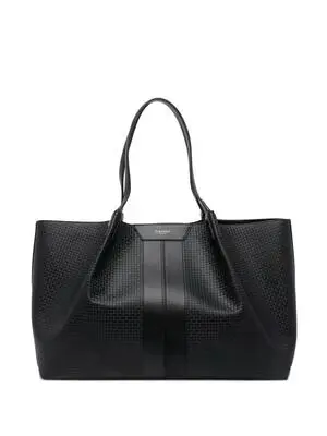 SERAPIAN Textured Leather Trim Shoulder Bag