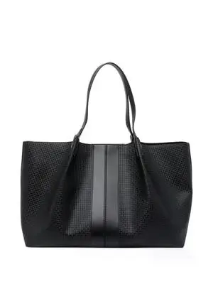 SERAPIAN Textured Leather Trim Shoulder Bag