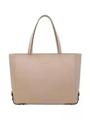 TOD'S Gommino Zipped Leather Shoulder Bag - Neutrals