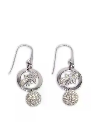 SWAROVSKI Butterfly Pave Dangle Earrings - Silver