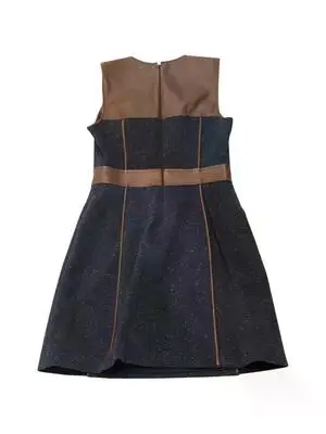 Theory Leather-trim Sheath Dress