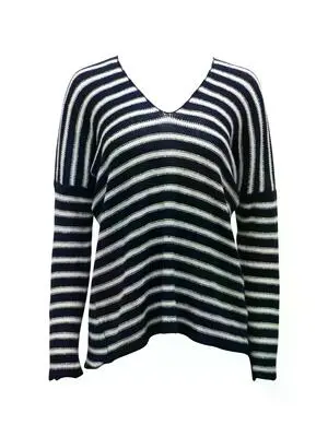 Vince Striped V-neck Sweater