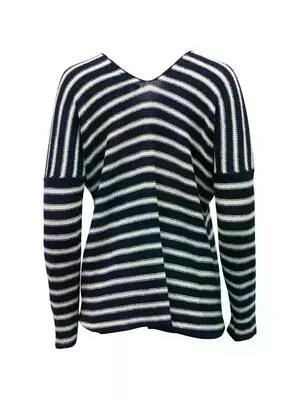 Vince Striped V-neck Sweater