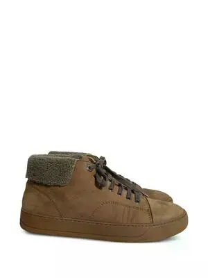 LANVIN Shearling High-top Sneakers