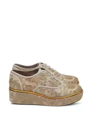 Tory Burch Brocade Platform Oxford Shoes