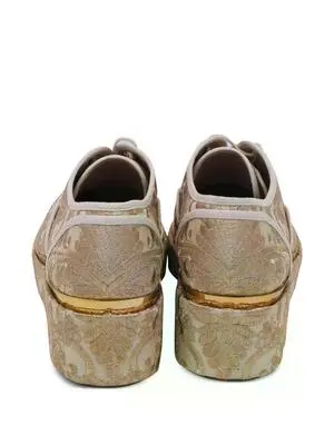 Tory Burch Brocade Platform Oxford Shoes