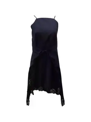 ALEXANDER WANG Rose-print Pinstriped Dress