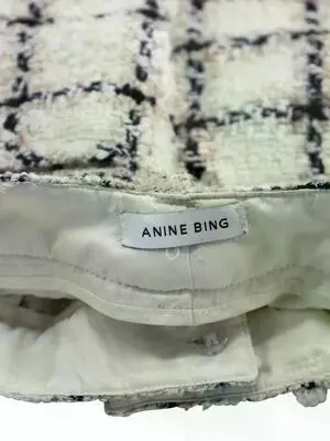 ANINE BING Tweed Plaid Shorts