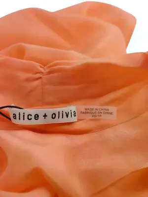 Alice + Olivia Jeannie Neck-tie Silk Blouse