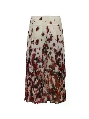 Altuzarra Pleated Floral-print Midi Skirt