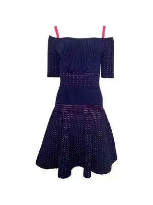 JASON WU Cold-shoulder Ribbed Knee-length Dress