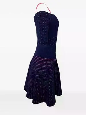 JASON WU Cold-shoulder Ribbed Knee-length Dress