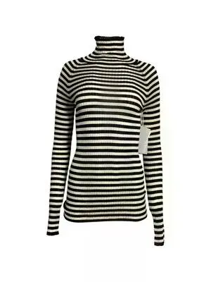 Khaite Striped Turtleneck Sweater