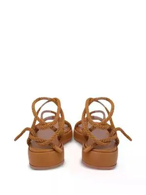GIANVITO ROSSI Rope Lace-up Sandals