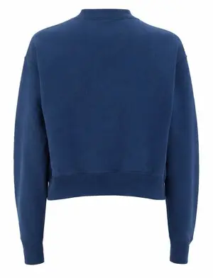 Chloé Cotton Fleece Logo Pullover - Blue