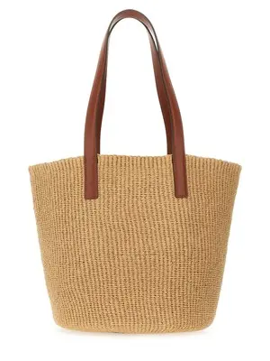 Chloé Large Tote With Horse Medal - Beige