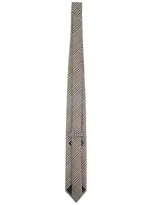 TOM FORD Printed Silk Neck Tie - Brown