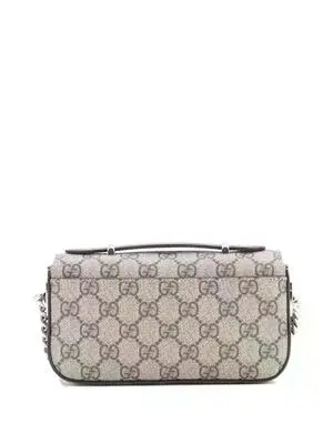 Gucci Petite Gg Flap Coated Canvas Mini Shoulder Bag