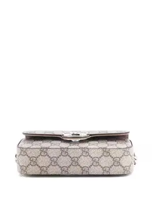 Gucci Petite Gg Flap Coated Canvas Mini Shoulder Bag