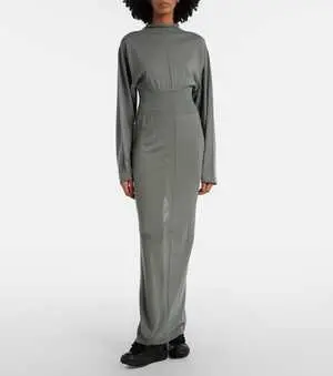 Rick Owens Jumbolace Leather High Top Sneakers