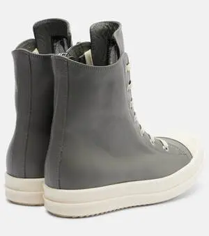 Rick Owens Leather High-top Sneakers