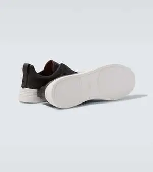 Zegna Triple Stitch Leather Sneakers