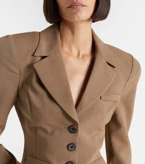 Magda Butrym Wool Blazer - Brown