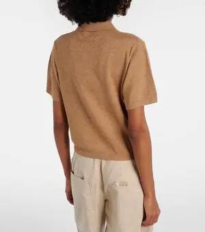 MARANT ETOILE Althea Cotton And Wool Polo Shirt - Beige