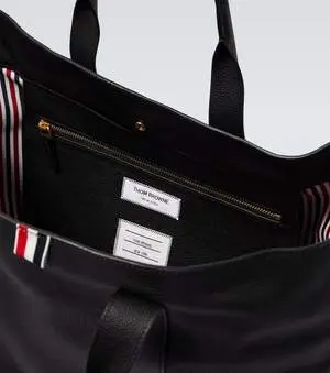 Thom Browne Medium Leather Tote Bag
