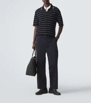 Thom Browne Medium Leather Tote Bag