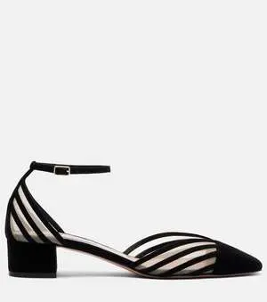 AQUAZZURA Alana 35 Suede Pumps