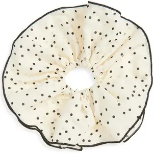 Tasha Polka Dot Scrunchies Set Of Two - Ivory
