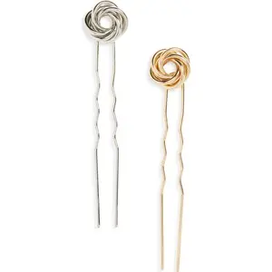 Tasha Hair Pin Set - Gold/silver
