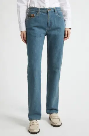 Burberry Straight Leg Jeans For Women