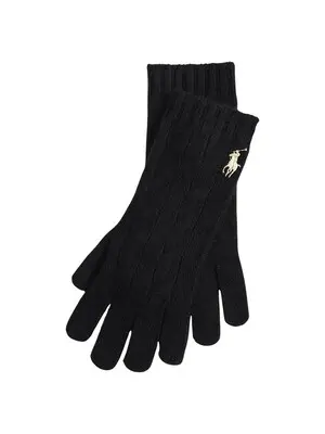 Polo Ralph Lauren Logo Gloves - Black