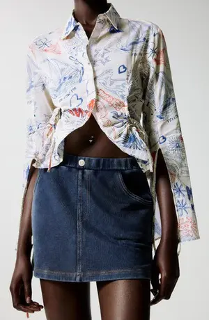 Desigual Nonstretch Denim Miniskirt