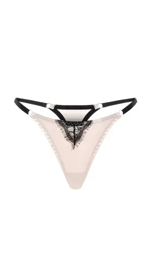 MERS SILK Eos Pure Thongsilk & Lace G-string