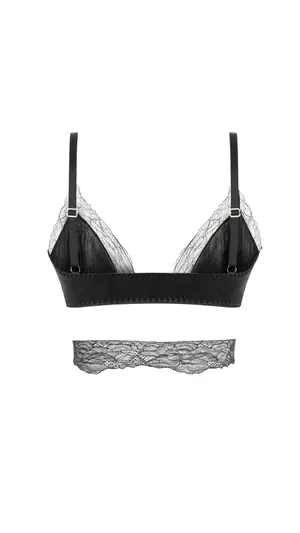 MERS SILK Clara Bra Silk & Lace Front-closure Demi Bra