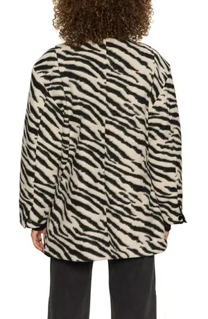 Sanctuary Zebra Print Barn Jacket - Striking White