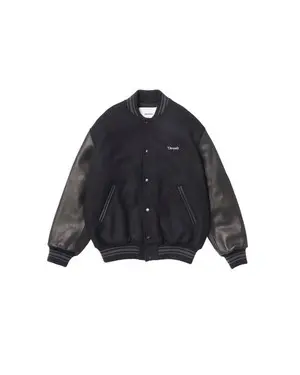 VOWELS Varsity Jacket - Black