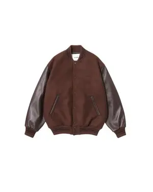 VOWELS Varsity Jacket Brown