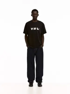 VOWELS Overall Tee - Black