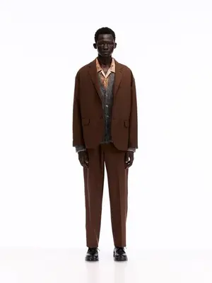 VOWELS Suit Jacket - Brown
