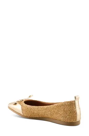 SPRING STEP SHOES Embody Metallic Bow Ballet Flat